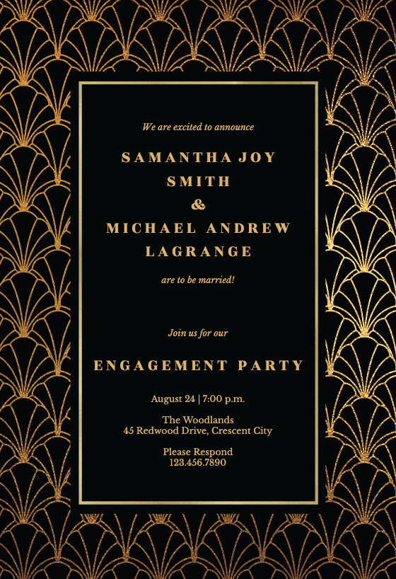 Fancy night - Engagement Party Invitation Template | Greetings Island