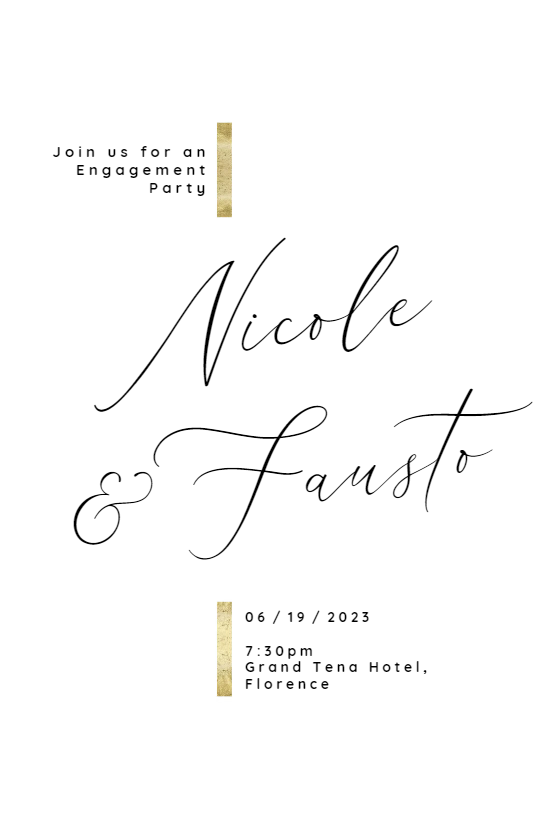Fancy Frame - Engagement Party Invitation Template (Free) | Greetings ...