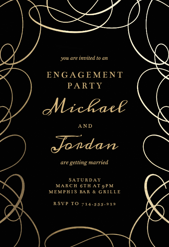 Fancy night - Engagement Party Invitation Template | Greetings Island