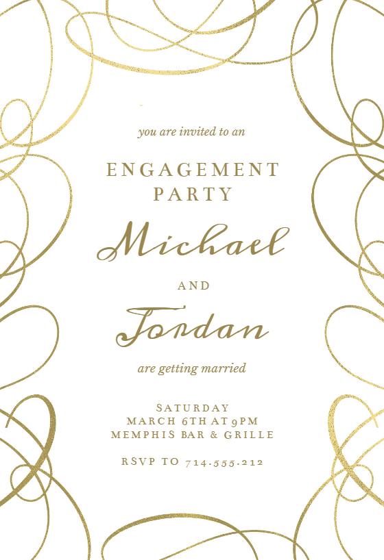 Fancy night - Engagement Party Invitation Template | Greetings Island
