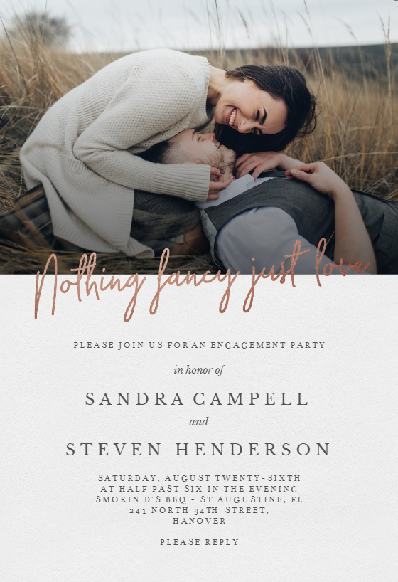 Framed - Engagement Party Invitation Template (Free) | Greetings Island