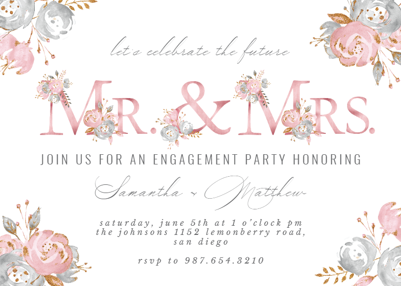 New Titles - Engagement Party Invitation Template (Free) | Greetings Island