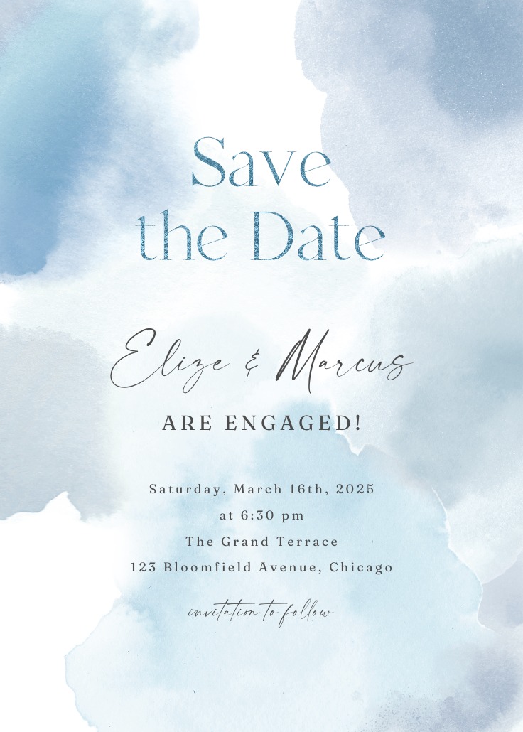 Soft Colors - Engagement Party Invitation Template | Greetings Island