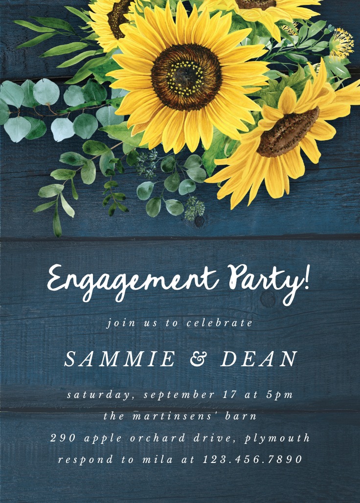 Sunny Day - Engagement Party Invitation Template | Greetings Island