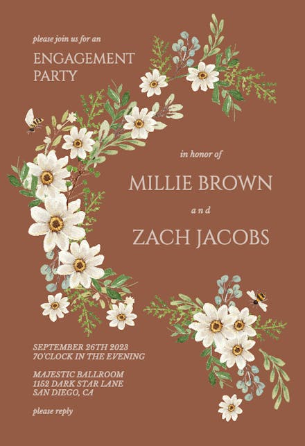 Sweeter Together - Engagement Party Invitation Template | Greetings Island