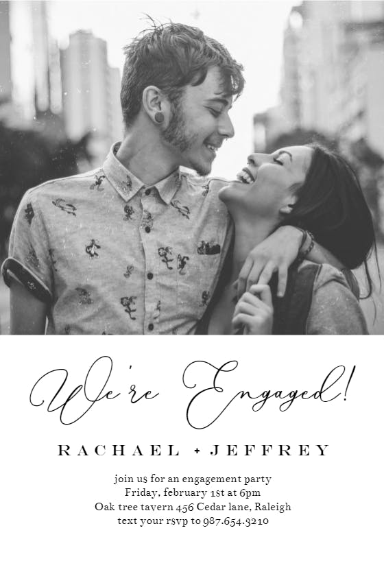 We’Re Engaged - Engagement Party Invitation Template (Free) | Greetings ...