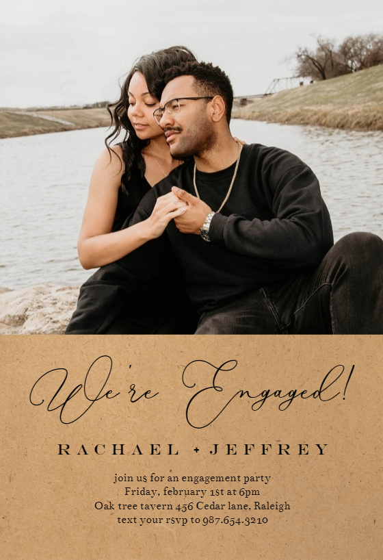 We’Re Engaged - Engagement Party Invitation Template (Free) | Greetings ...