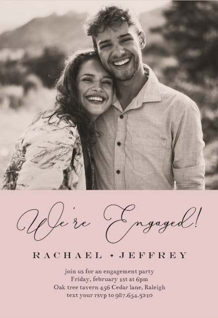 We’Re Engaged - Engagement Party Invitation Template (Free) | Greetings ...