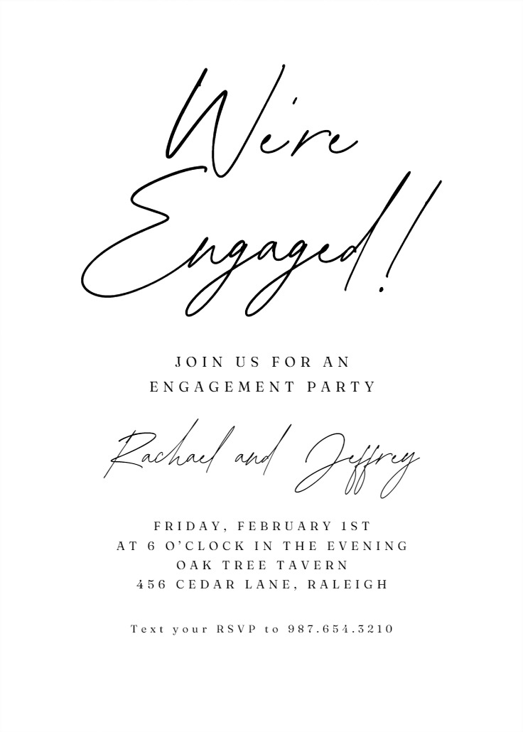 Mr and Mrs lettering - Engagement Party Invitation Template (Free ...