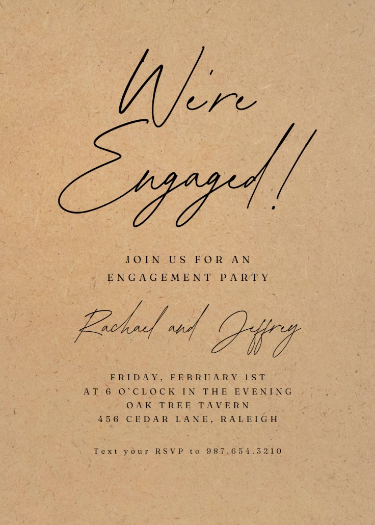 Were Engaged - Engagement Party Invitation Template (Free) | Greetings ...