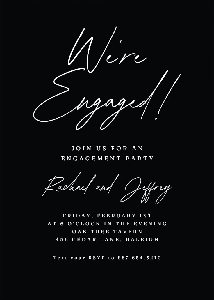 Were Engaged - Engagement Party Invitation Template (Free) | Greetings ...