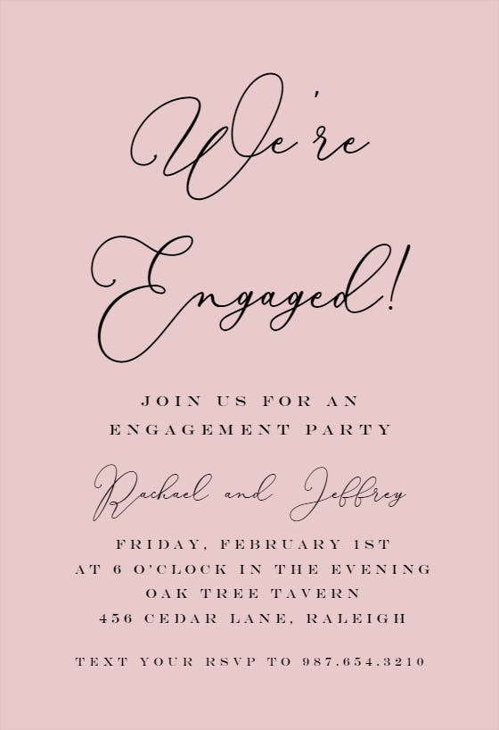 Were Engaged - Engagement Party Invitation Template (Free) | Greetings ...