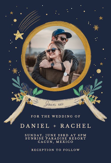 Around Stars - Wedding Invitation Template | Greetings Island