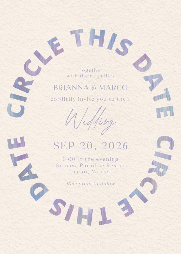 Autumn Shades - Wedding Invitation Template (Free) | Greetings Island