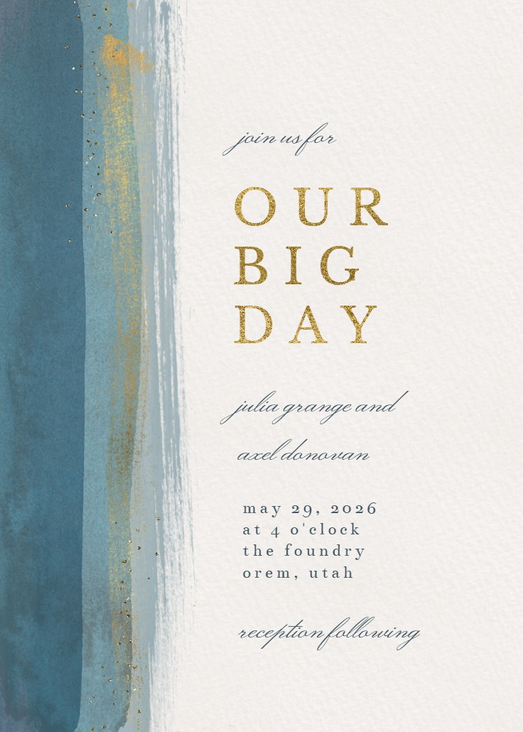 Big day - Wedding Invitation Template | Greetings Island