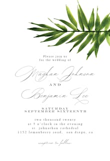 Big Palm Script - RSVP Card Template (Free) | Greetings Island