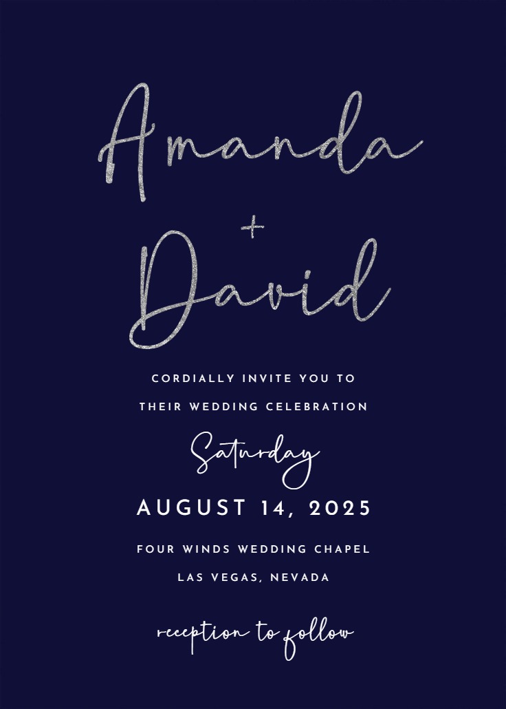 Big Script - Wedding Invitation Template (Free) | Greetings Island