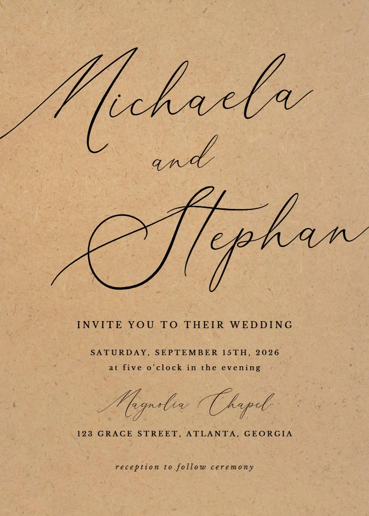 Bold Bellisia - Wedding Invitation Template (Free) | Greetings Island