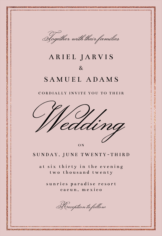 Classy Wedding - Wedding Invitation Template (Free) | Greetings Island