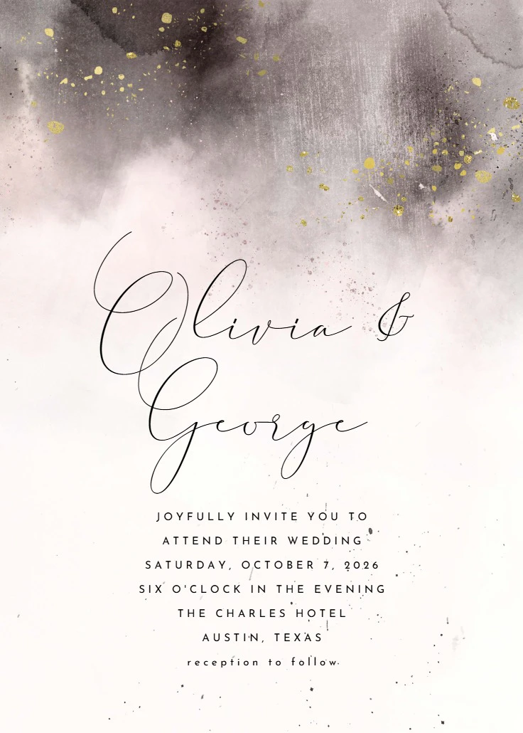 Cold Blush - Wedding Invitation Template | Greetings Island