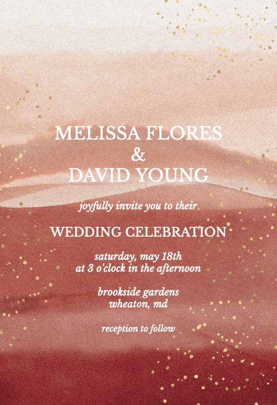 Desert sunset - Wedding Invitation Template (Free) | Greetings Island