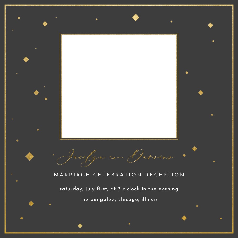 Diamond Day - Wedding Invitation Template (Free) | Greetings Island