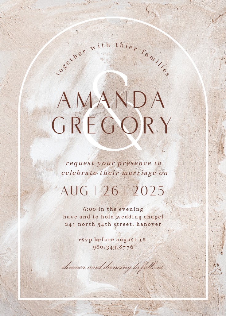 Elegant texture - Wedding Invitation Template (Free) | Greetings Island