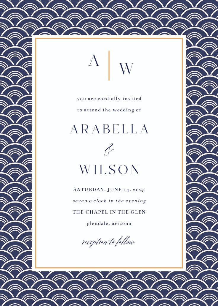Fancy Shells - Wedding Invitation Template (Free) | Greetings Island