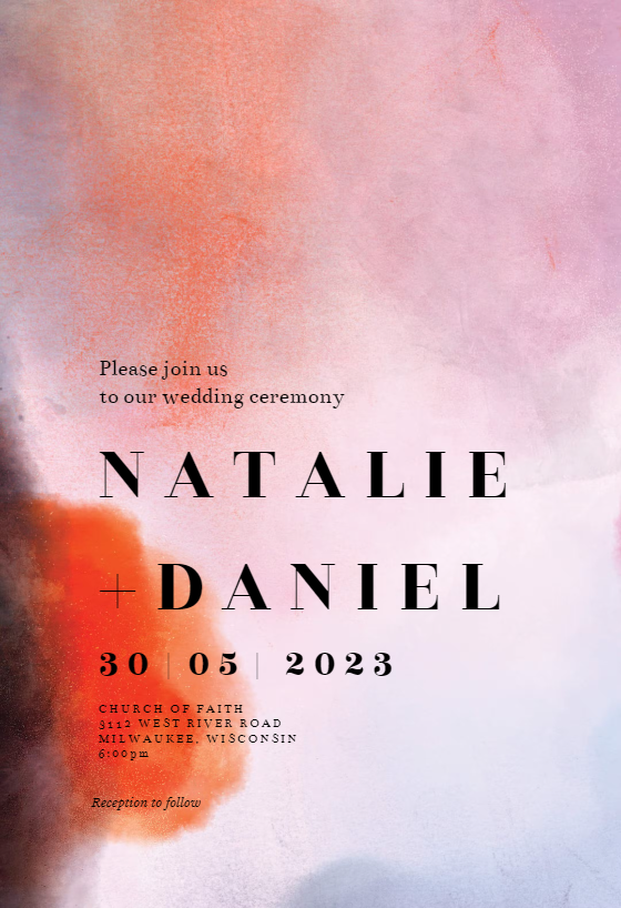 First Light - Wedding Invitation Template (Free) | Greetings Island