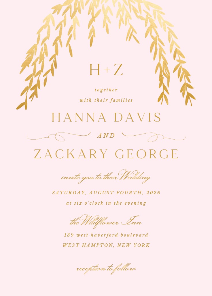 Floral Arc - Wedding Invitation Template (Free) | Greetings Island