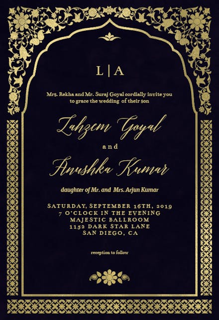 Floral Gate - Wedding Invitation Template | Greetings Island