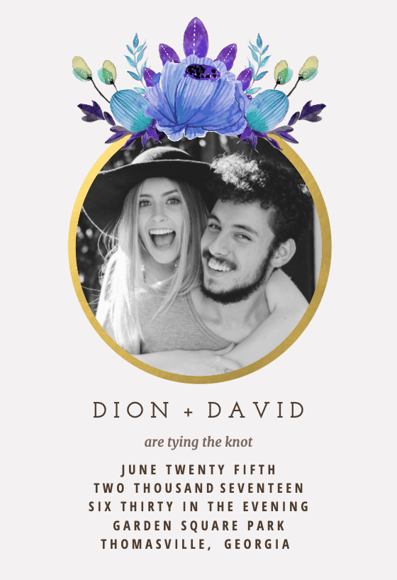 Floral Ring - Wedding Invitation Template (Free) | Greetings Island