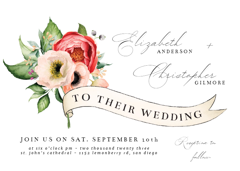 Ribbon Invitations Template