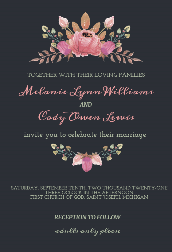 Happily Ever After - Wedding Invitation Template (free) | Greetings Island