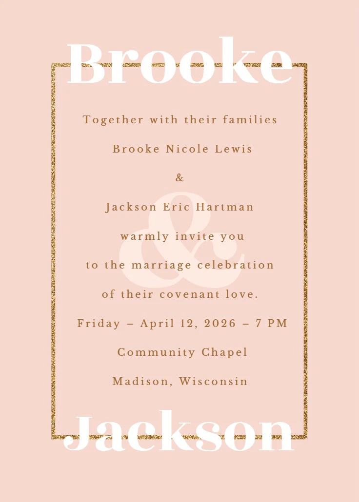 Forever Our Day - Wedding Invitation Template (Free) | Greetings Island