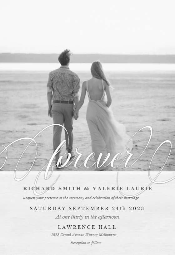 Forever - Wedding Invitation Template | Greetings Island