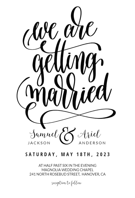Getting Married - Wedding Invitation Template (Free) | Greetings Island