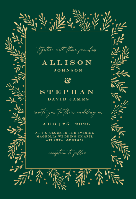 Elegant Borders For Wedding Invitations