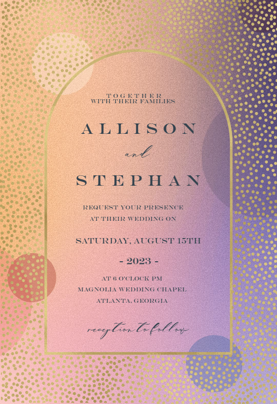 Gradient Arched Window - Wedding Invitation Template (Free) | Greetings ...