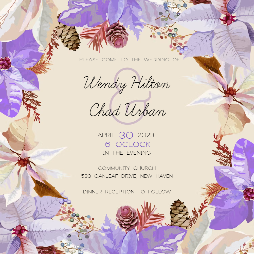 Wedding Invitation Templates (Free) | Greetings Island