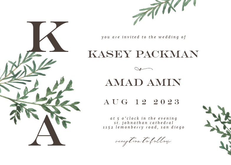 Ampersand Gold - Wedding Invitation Template (free) | Greetings Island