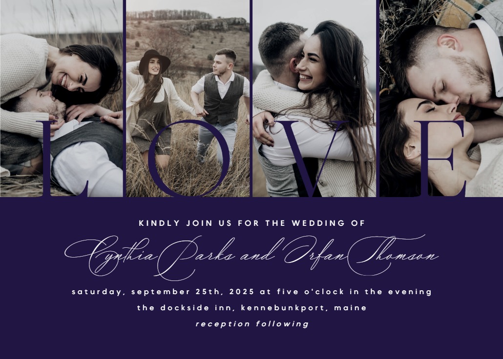 LOVE - Wedding Invitation Template (Free) | Greetings Island