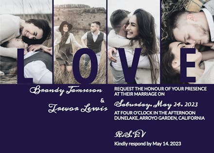 LOVE - Wedding Invitation Template (Free) | Greetings Island