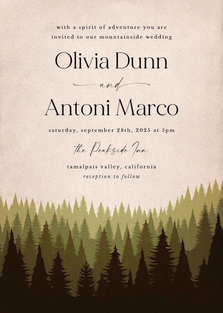 Magical Forest - Wedding Invitation Template (Free) | Greetings Island