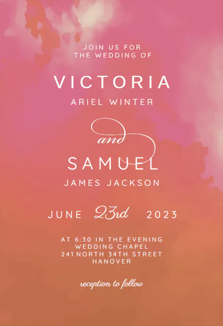 Night Time - Wedding Invitation Template (Free) | Greetings Island