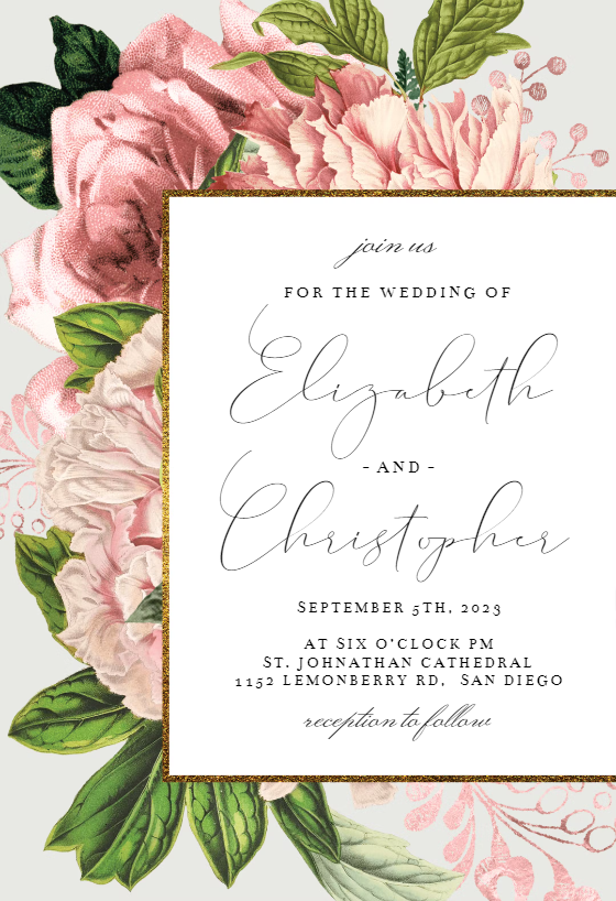 Sentimental Circle - Wedding Invitation Template (Free) | Greetings Island