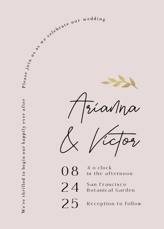 Charming Union - Wedding Invitation Template (Free) | Greetings Island