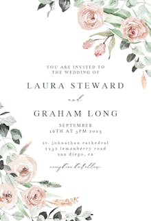 Rosey Roses Corner - RSVP Card Template (Free) | Greetings Island