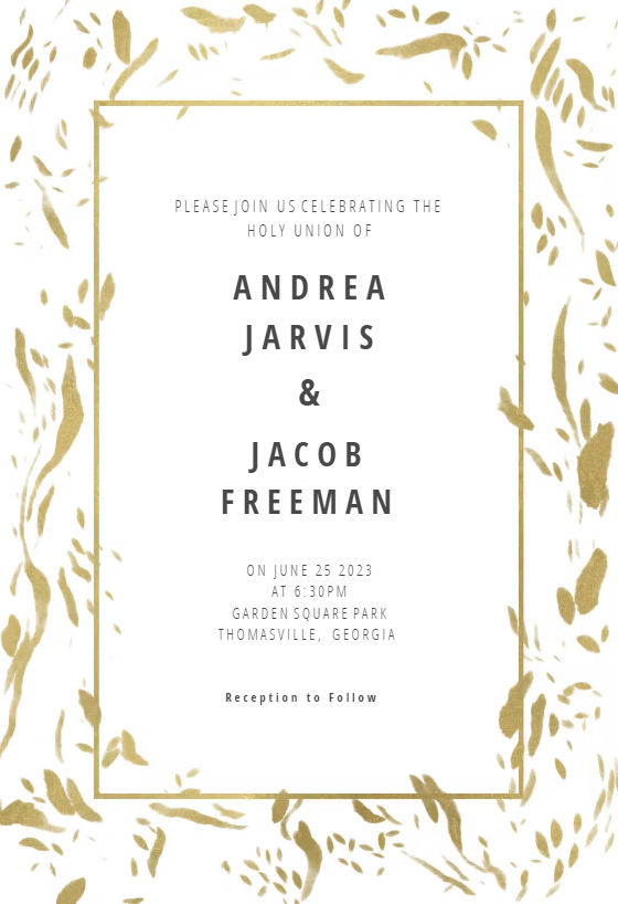 Artsy Brush - Wedding Invitation Template (free) | Greetings Island