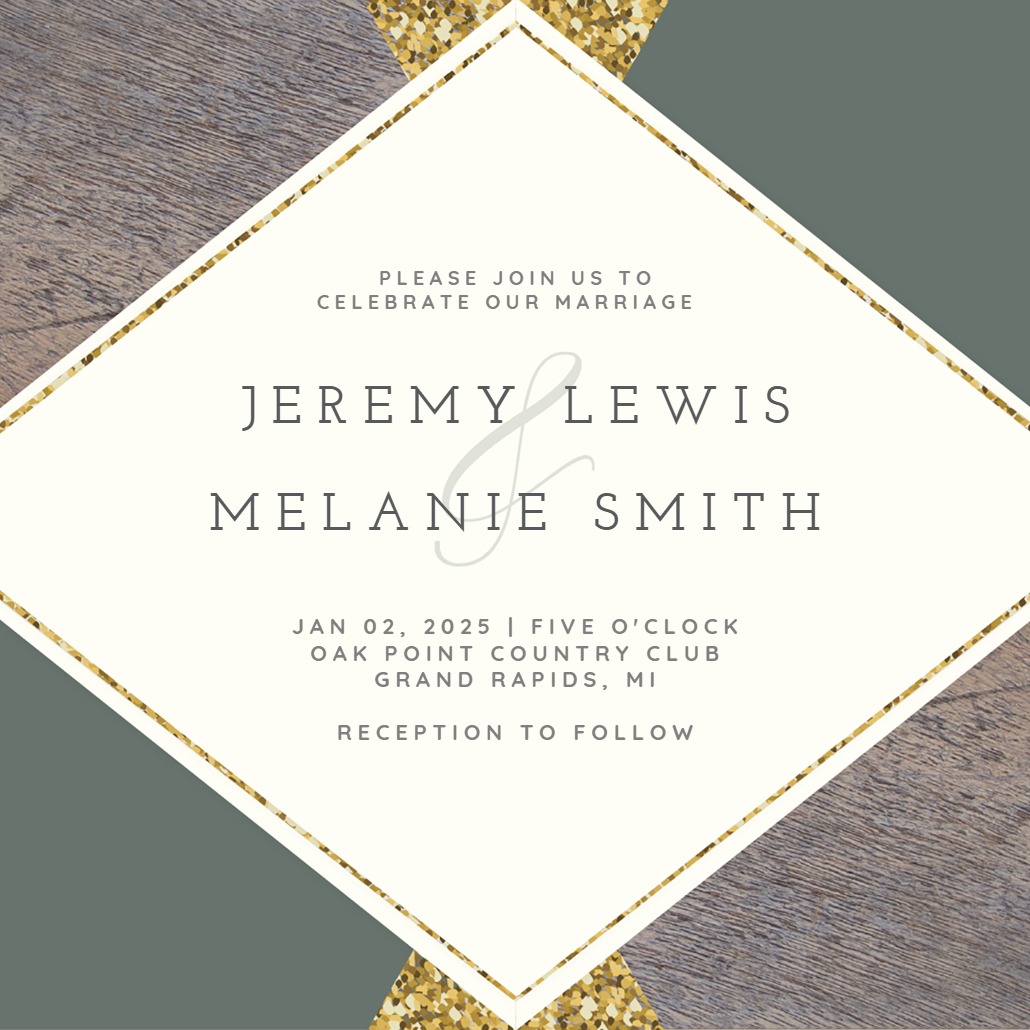 Rustic Chic - Wedding Invitation Template (Free) | Greetings Island